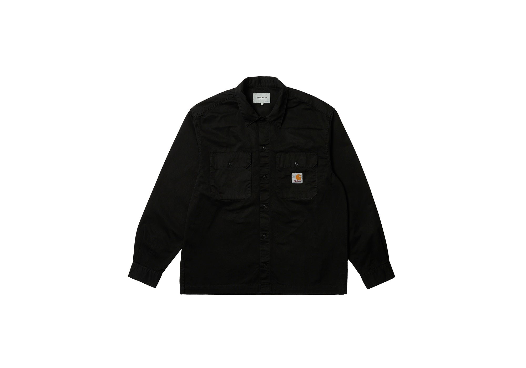 PALACE CARHARTT WIP LONGSLEEVE MASTER SHIRT WASHED BLACK - Palace ...