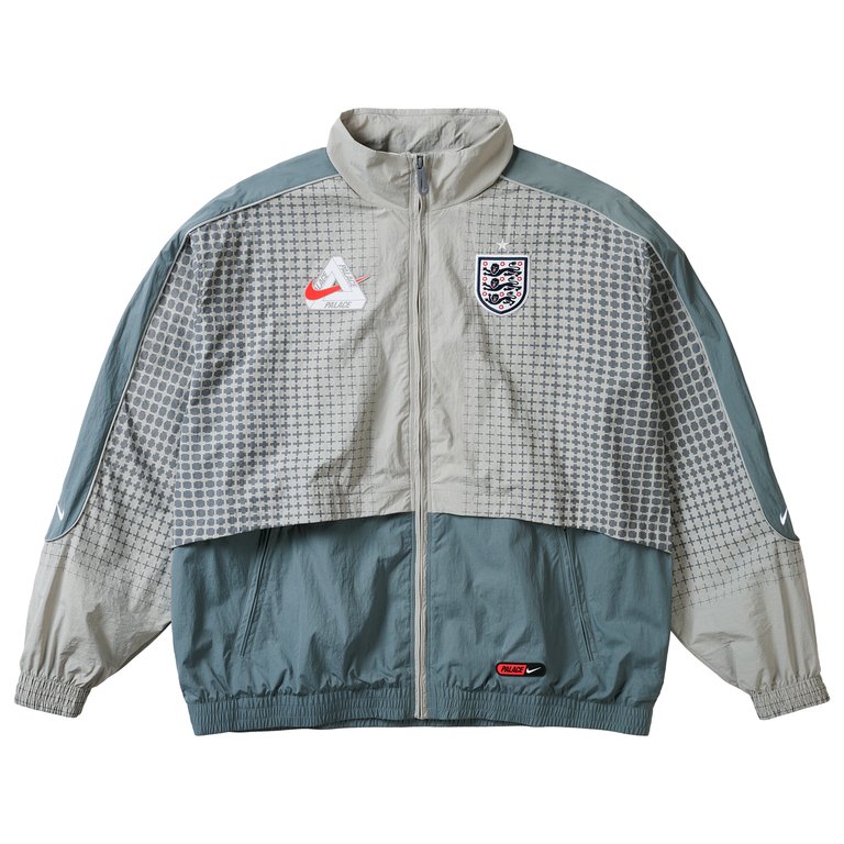 PALACE NIKE ENGLAND SOLO SWOOSH TRACK JACKET PEWTER GREY / COOL GREY ...