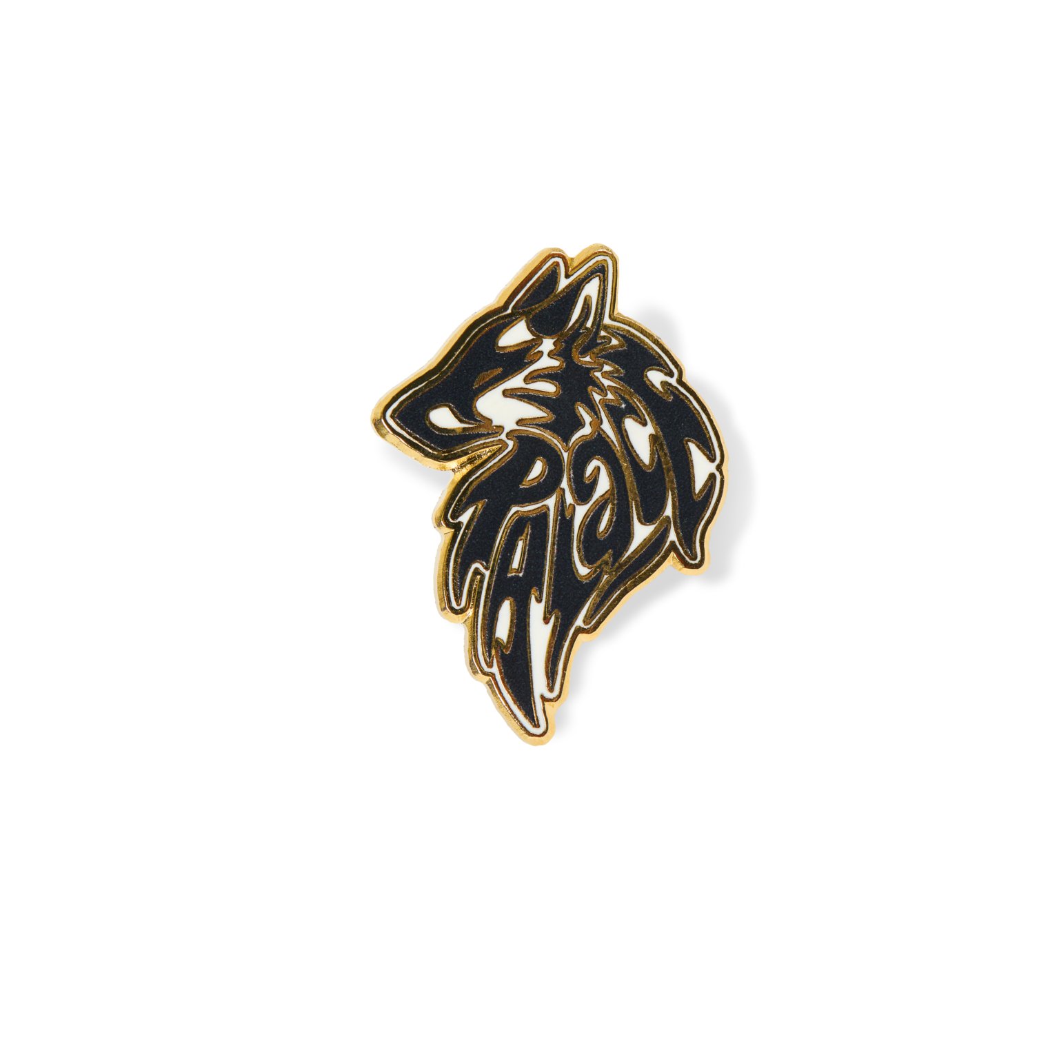 LONE WOLF PIN BADGE BLACK / WHITE - Summer 2025 - Palace