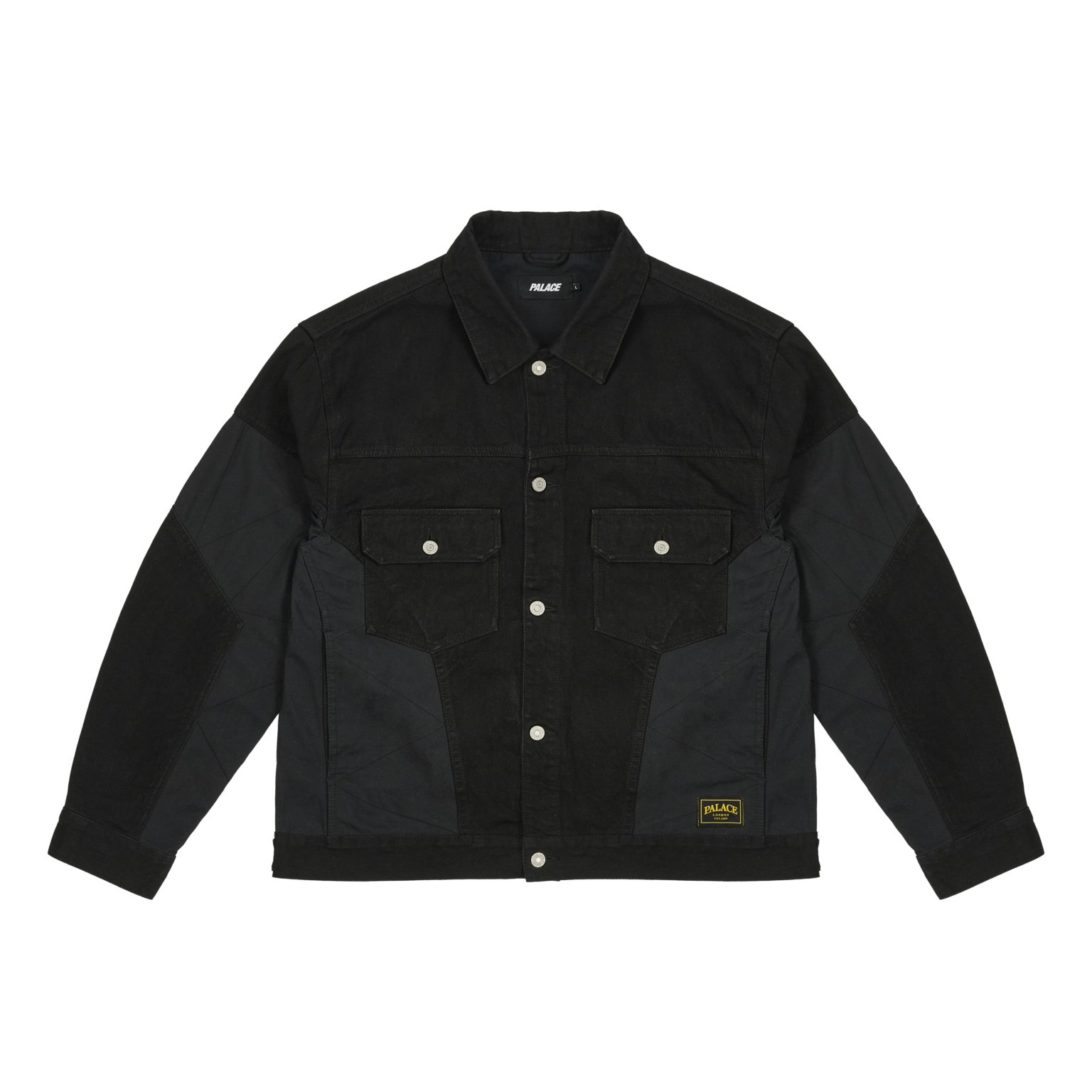 PANEL DENIM JACKET BLACK - Winter 2024 - PalaceCommunity